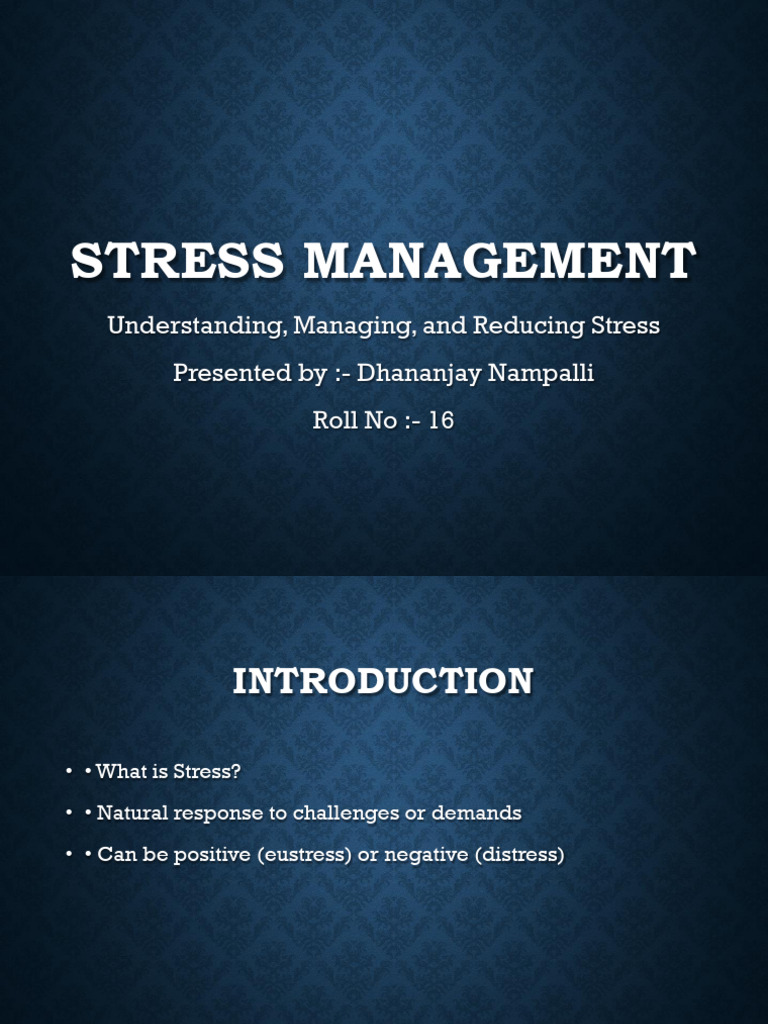 Stress Management Presentation | PDF