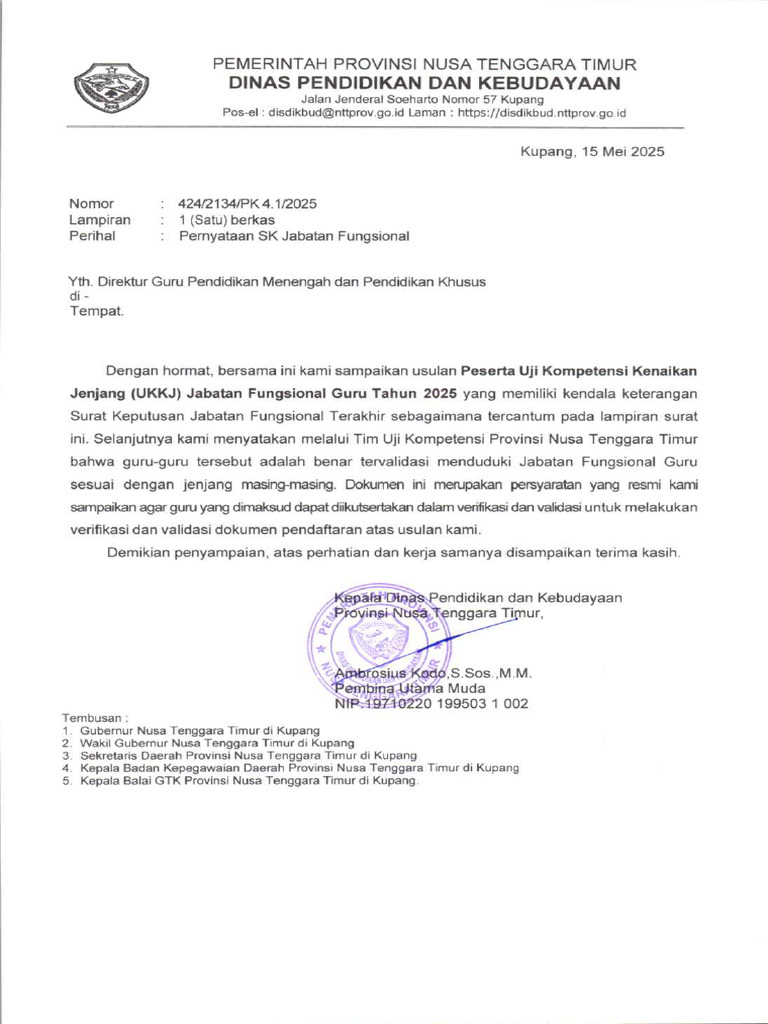 Surat Keterangan Guru Ahli Pertama | PDF