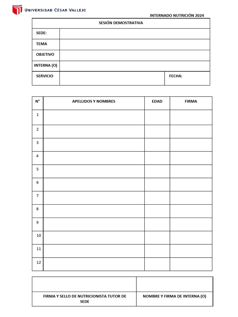 Formato Sesiones Demostrativa | PDF