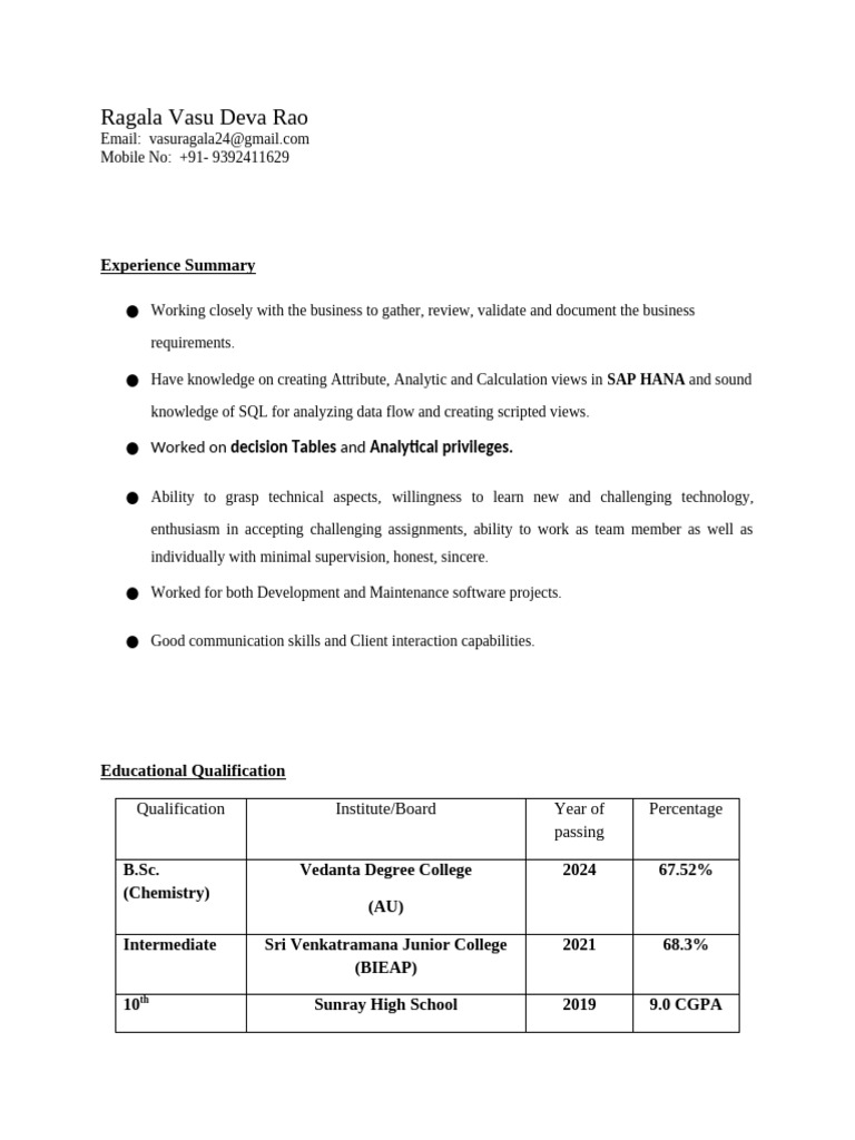 Resume Vau | PDF