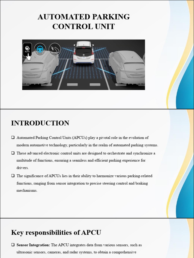 Automated Parking Control Units Overview | PDF