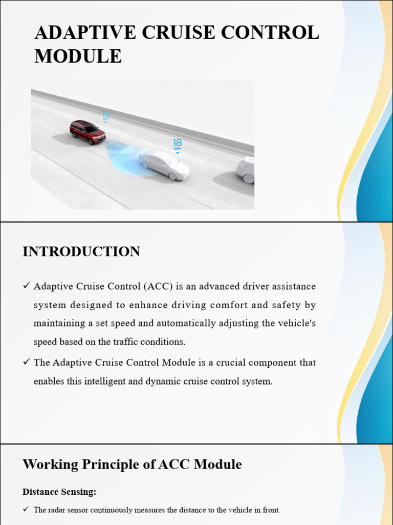 Adaptive Cruise Control Module Overview | PDF | Vehicles ...