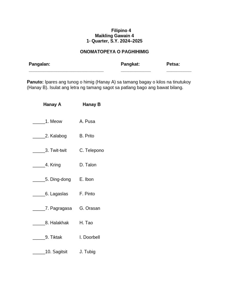 Q1-L3 - Panghihimig | PDF