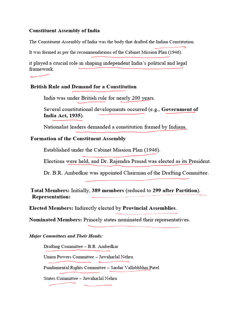 Constituent Assembly of India | PDF