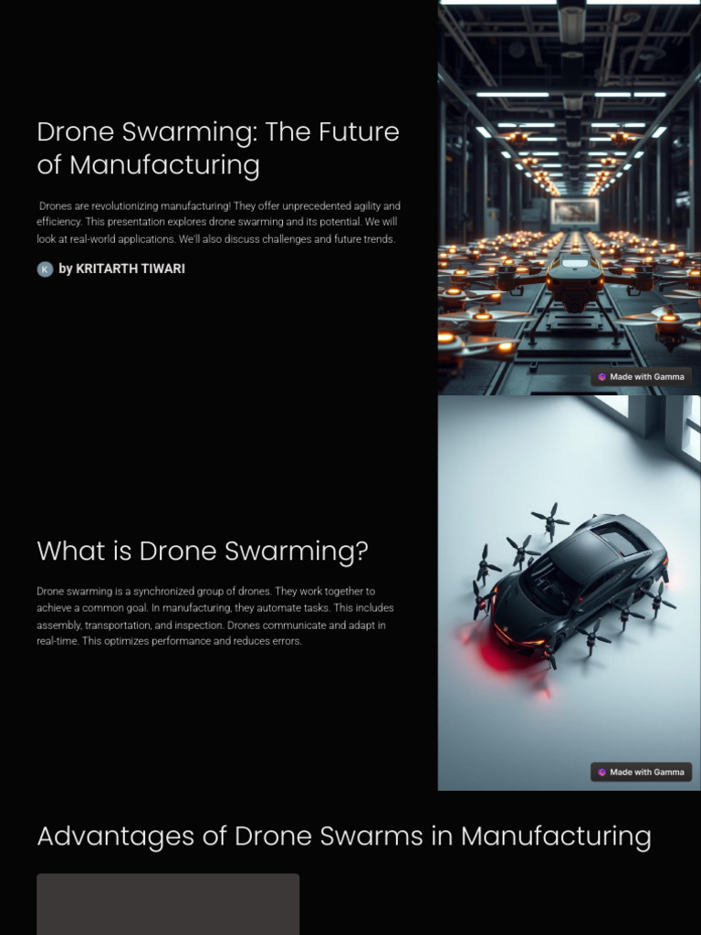 Drone Swarming The Future of Manufacturing | PDF