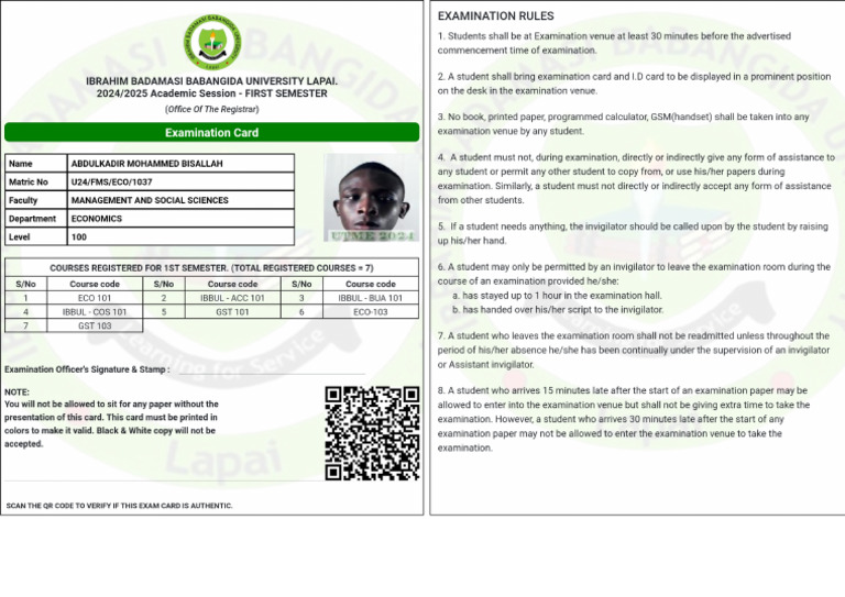 U24fmseco1037 Exam Card | PDF