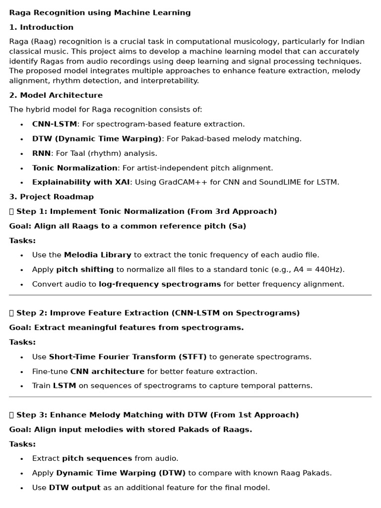 Raga Recognition Using Machine Learning | PDF | Deep Learning | Machine ...