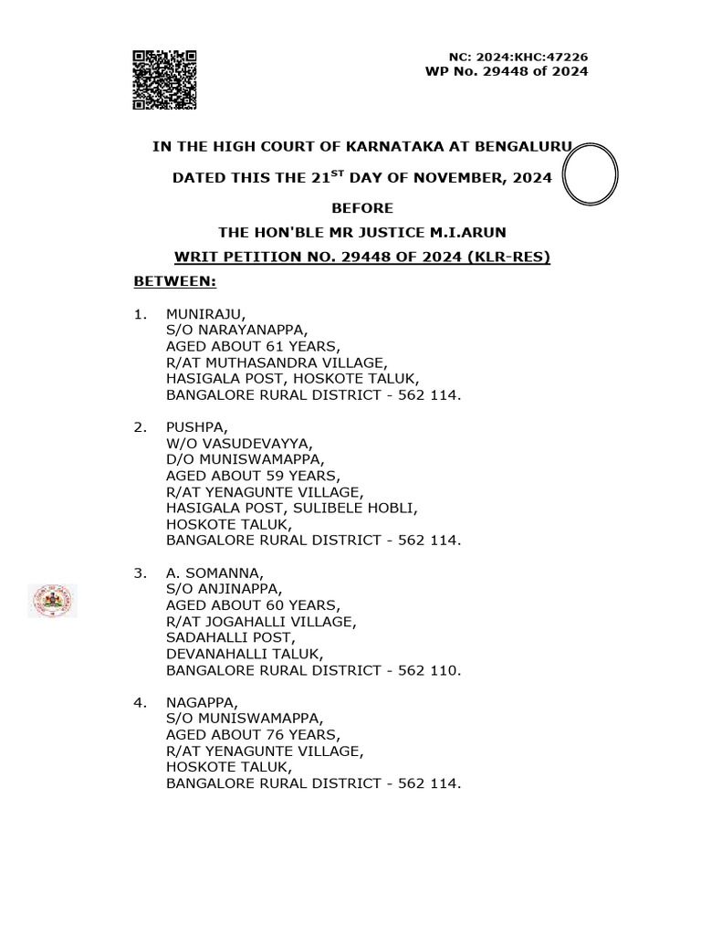 Durasti Land and Phodi Petition in Karnataka | PDF | Mandamus | Surveying