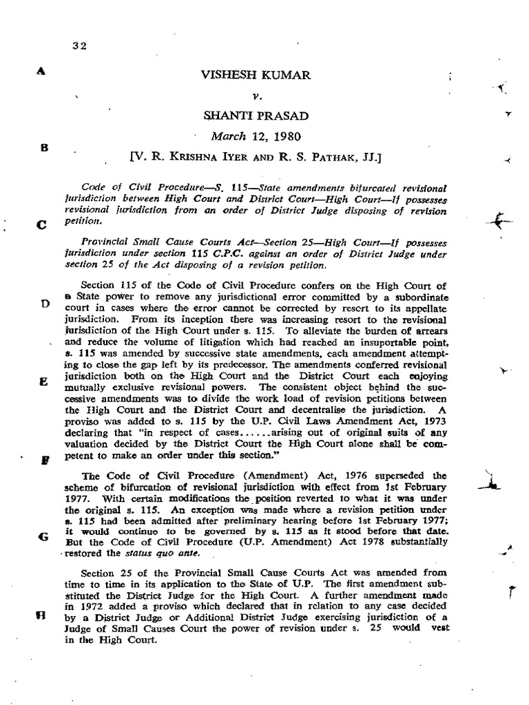 Admin Judgement File Judgement PDF 1980 Volume 3 Part I Vishesh Kumar vs Shanti Prasad1701933123 ...