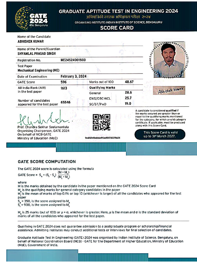 Gate Scorecard | PDF