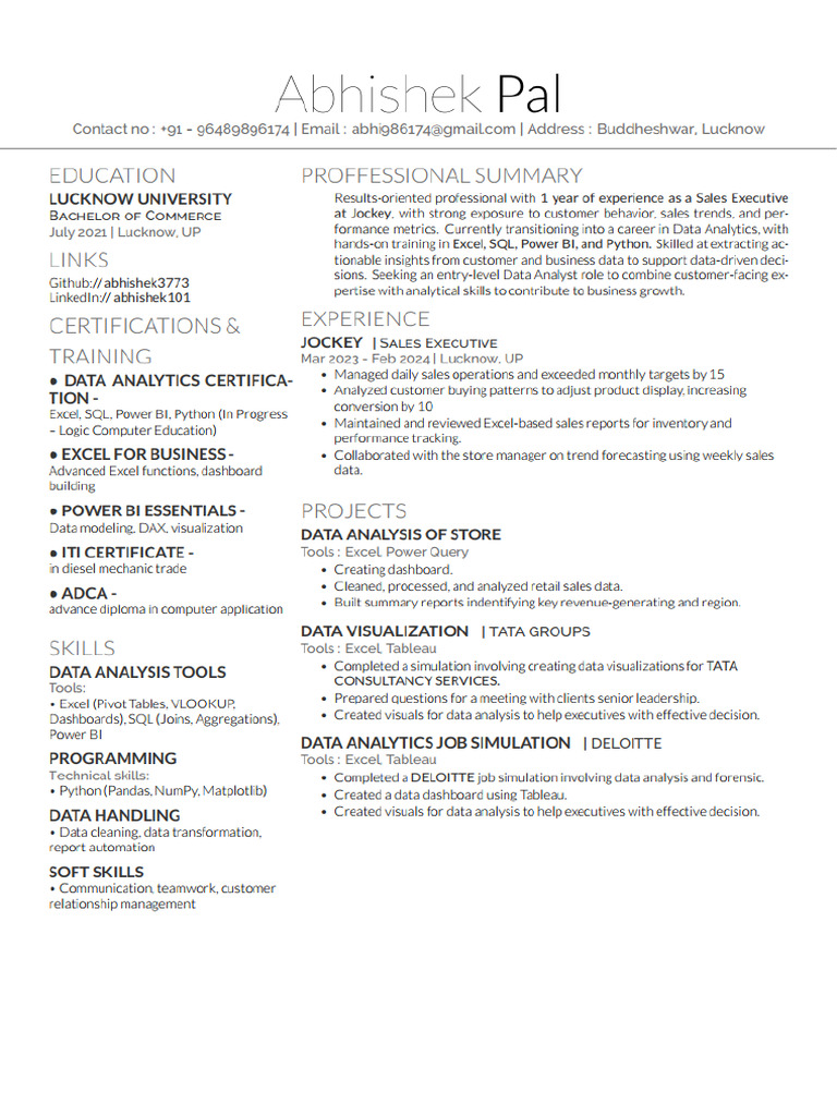 Abhishek Resume | PDF
