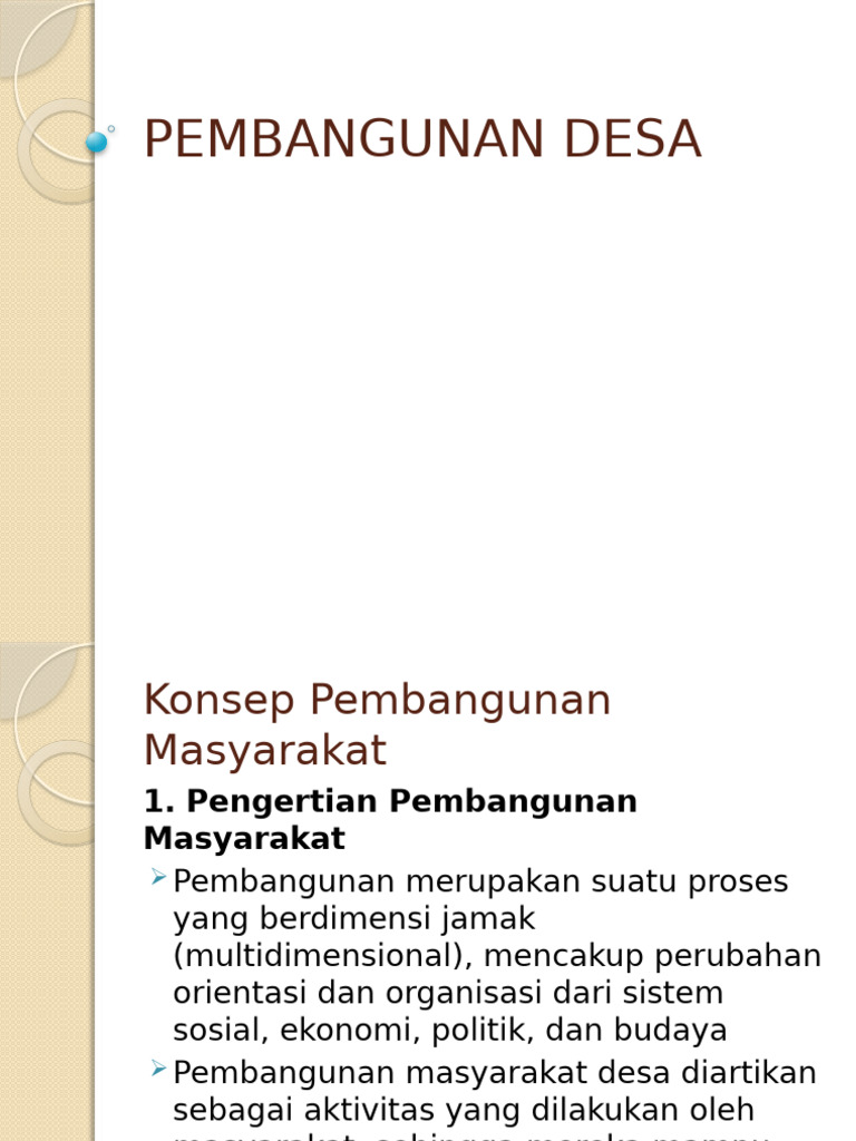 Pembangunan Desa | PDF