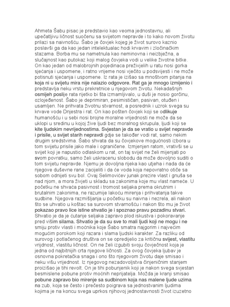 Selimovic Tvrdjava | PDF