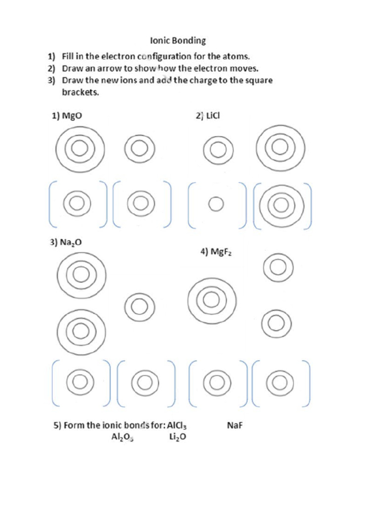 Ionic Bonding Guided Practice | PDF