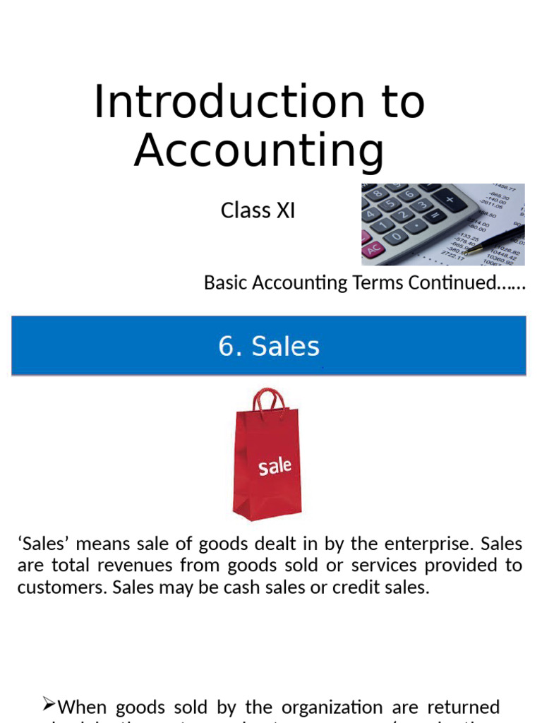XI, Accounts, Intro To Accounting, Basic Terms | PDF | Debits And ...