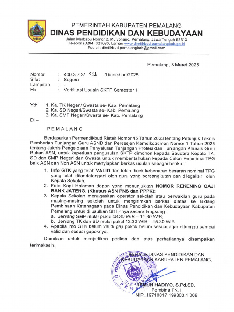 Edaran TPG SMT 1 TH 2025 | PDF