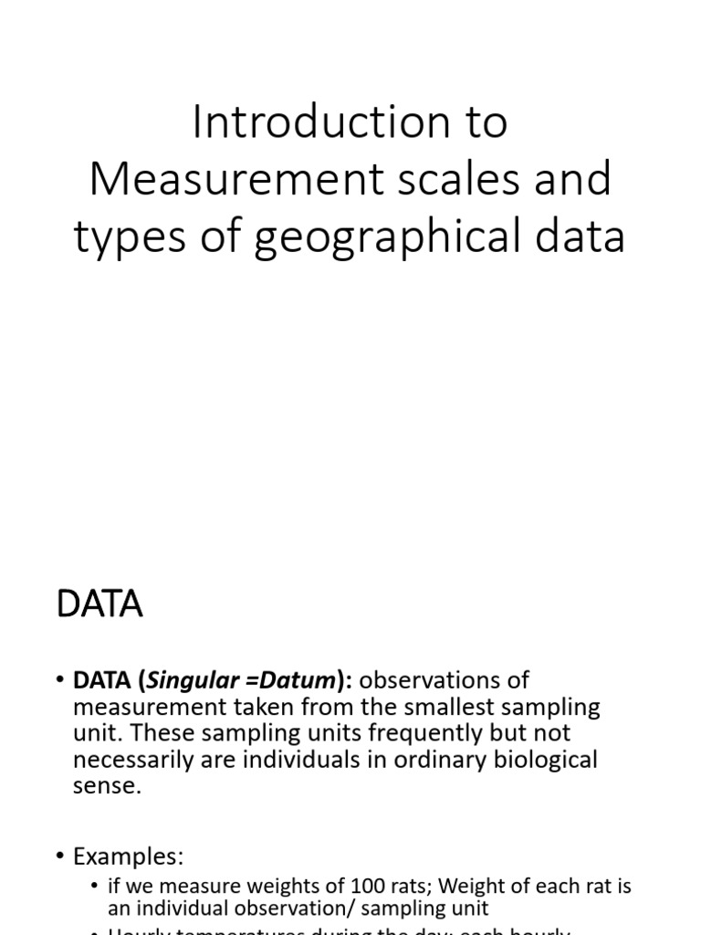 Lecture 1 Types of Data | PDF