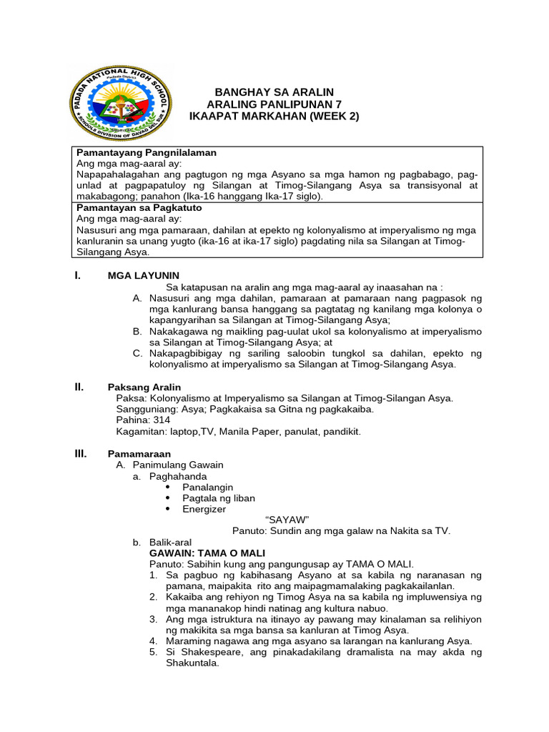 Q4-Ap7 (Week 2) | PDF