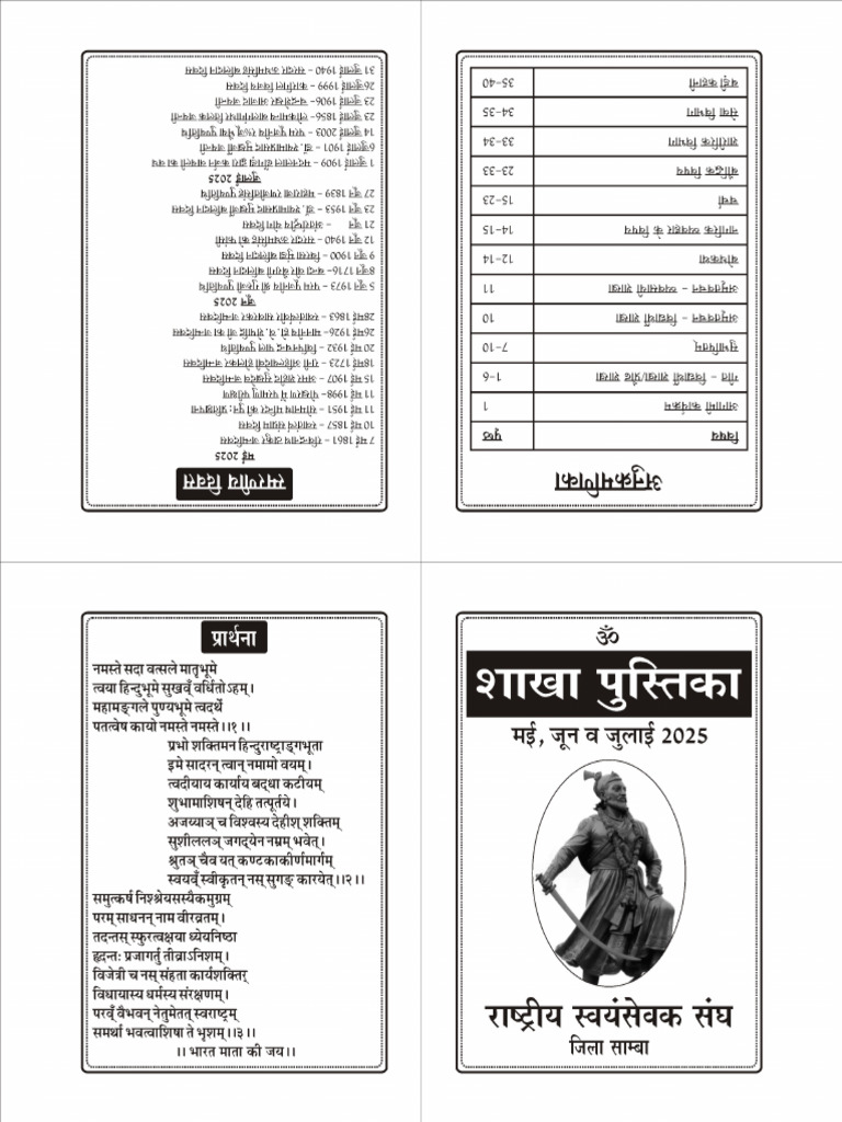 Shakha Pustika (May 2025) | PDF