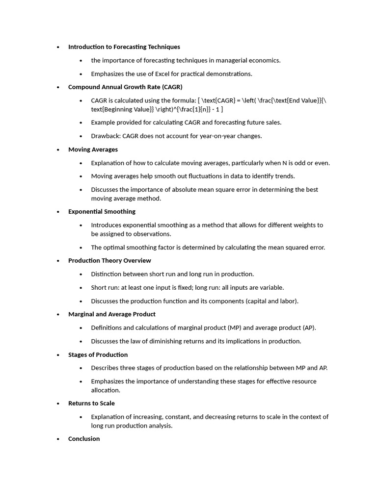 Introduction To Forecasting Techniques | PDF