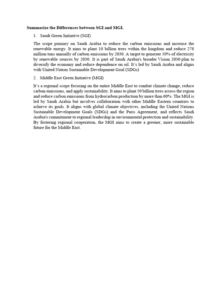 Differences Between SGI and MGI | PDF