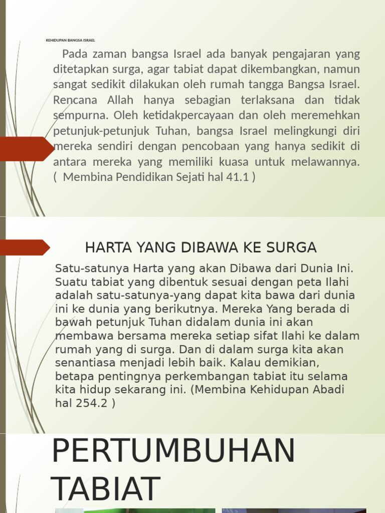 Pertumbuhan Tabiat Sabat Pendidikan IPH 02 Mei 2024 | PDF