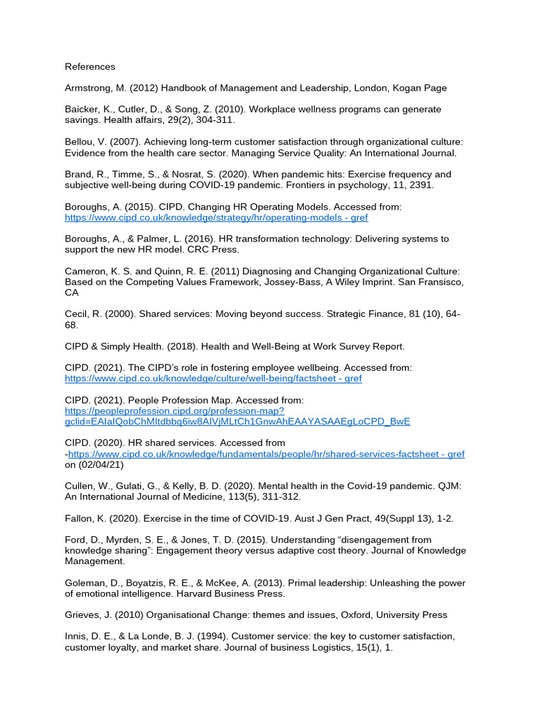 References For MHRF 4000 Word Essay | PDF | Human Resource Management ...