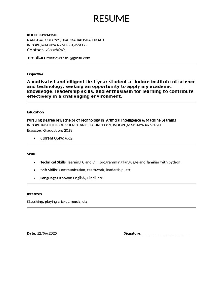 Rohit Lowanshi | PDF