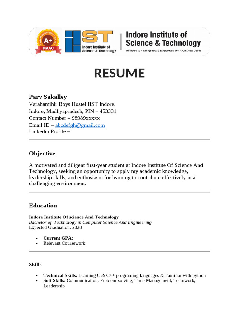 PS Resume | PDF