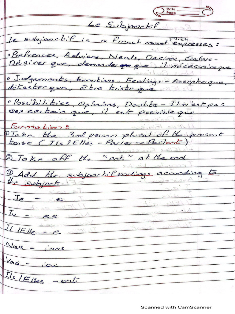 Le Subjonctif | PDF