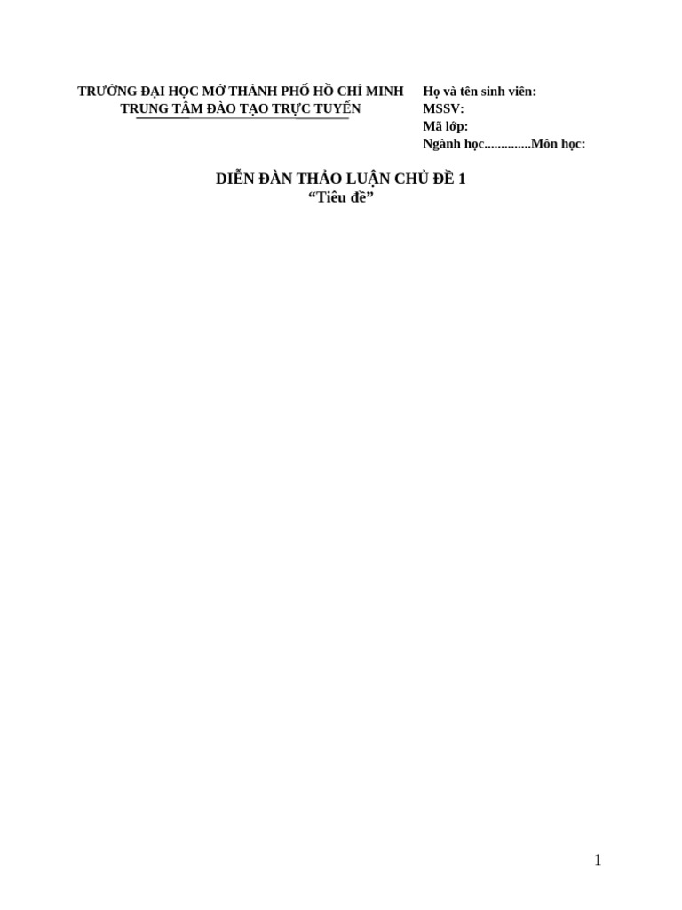 3-Mau Trinh Bay Dien Dan Thao Luan-CNMT CTĐTTT | PDF