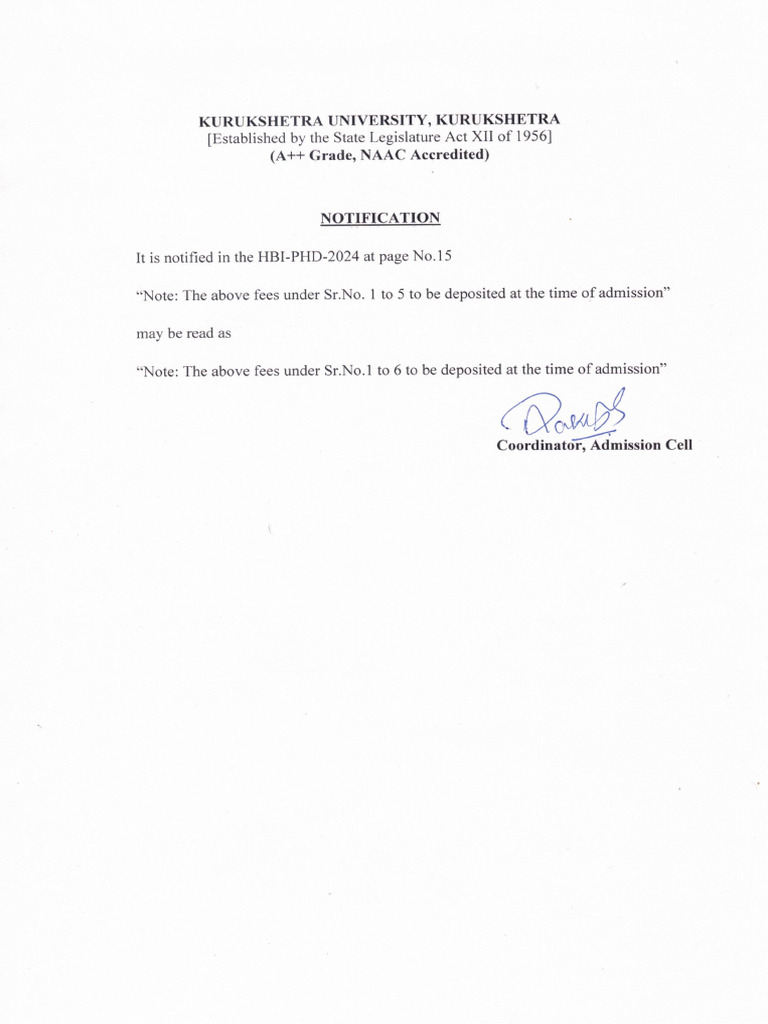 Phd Notification.pdf. | PDF