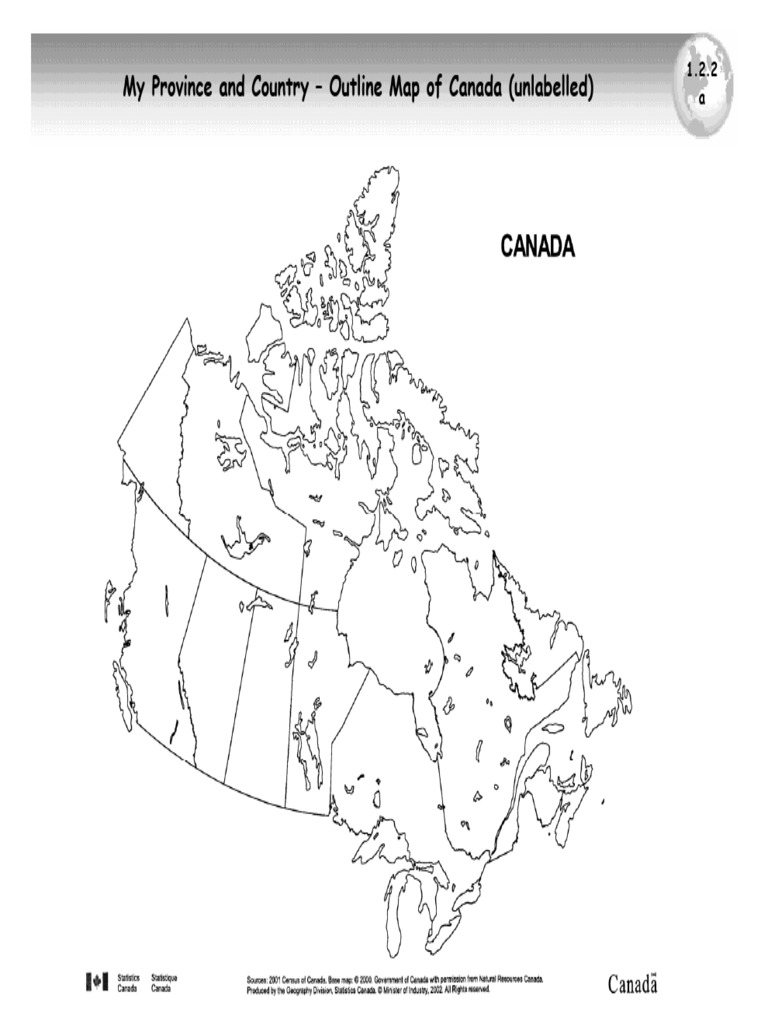 My Province and Country - Outline Map of Canada (Unlabelled) | PDF