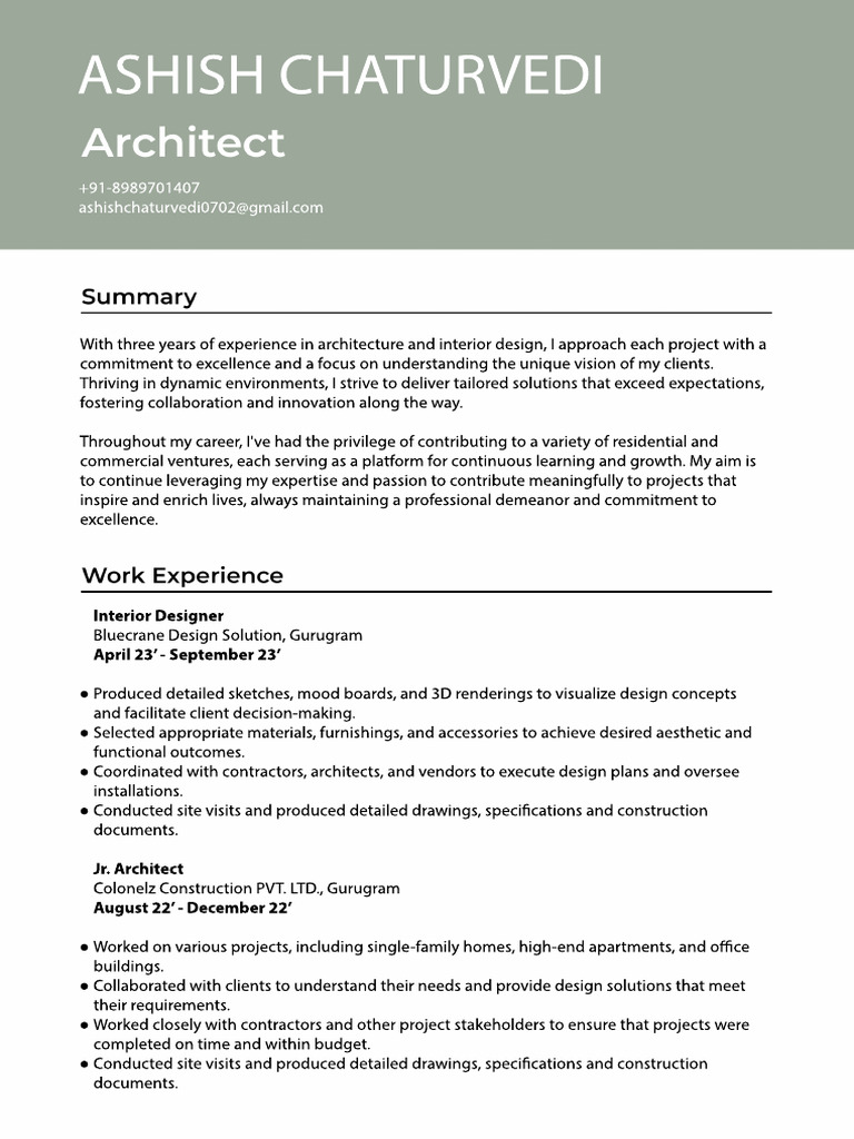 Ashish Chaturvedi CV | PDF