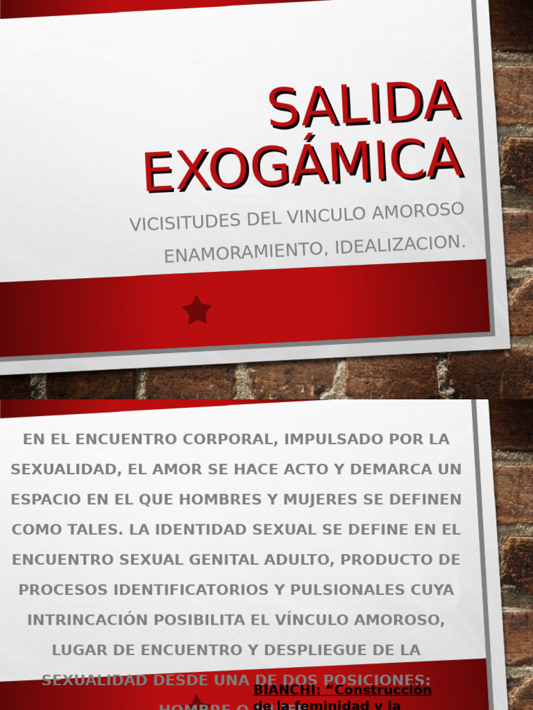 Evolutiva II - SALIDA EXOGAMICA 4 | PDF | Amor | La sexualidad humana