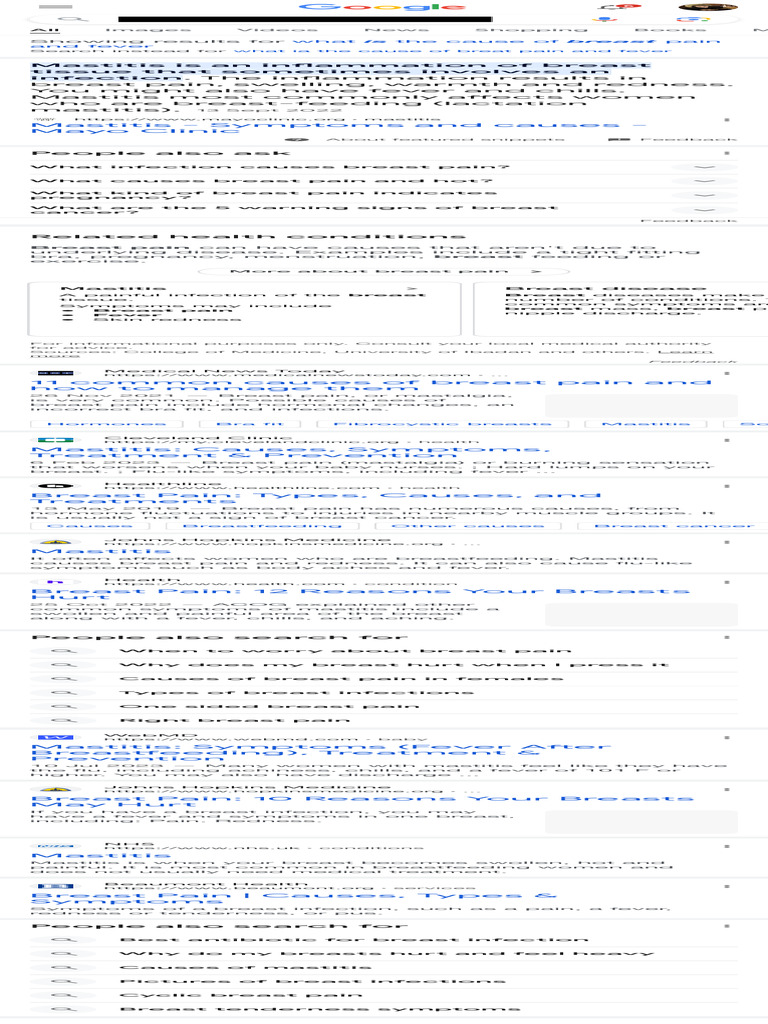 What Ia The Cause of Breat Pain and Fever - Google Search | PDF ...