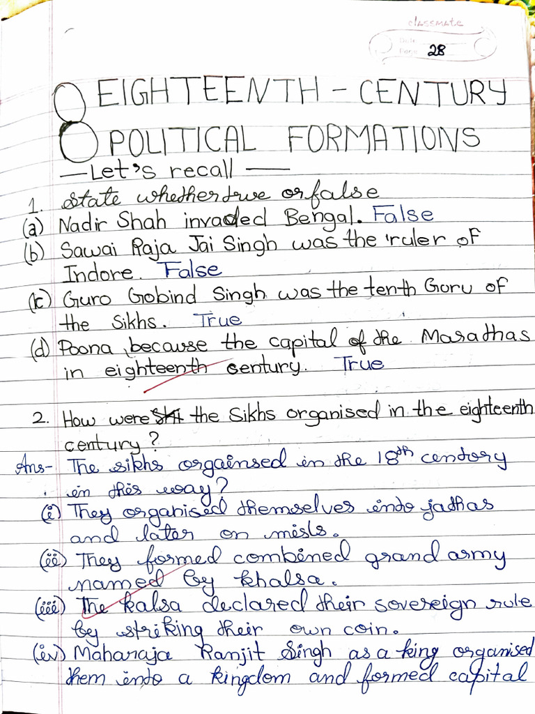 Chapter 8 18th Century Political Formation by Arnav | PDF