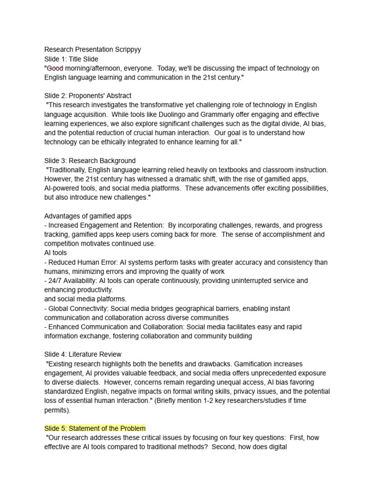 Research Proposal Script | PDF | Artificial Intelligence | Intelligence ...