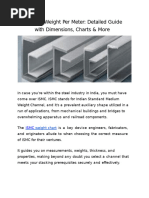 ISMC 100 Weight Per Meter: Sizes and Dimensions | PDF | Density