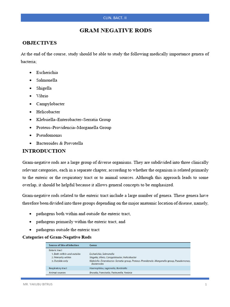 Clin. Bact. Ii Cohimms | PDF | Salmonella | Escherichia Coli