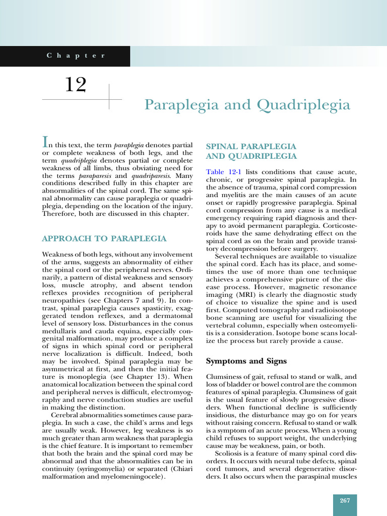 Understanding Paraplegia Causes and Symptoms | PDF | Spinal Cord ...