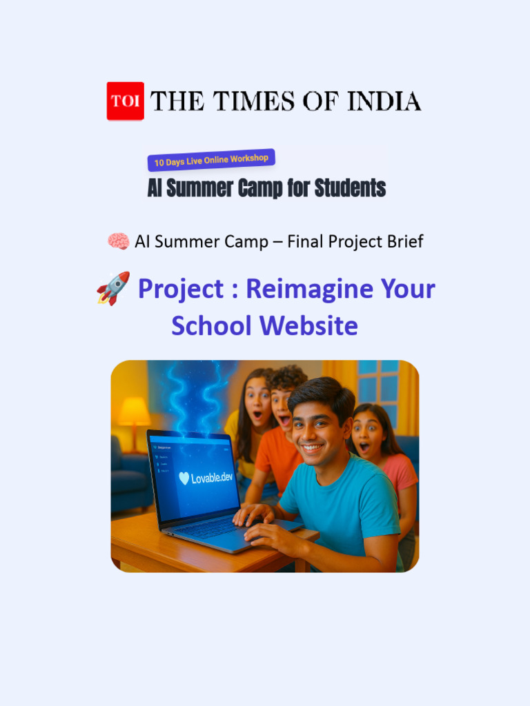 Final Project To Be Showcased A I Summercamp | PDF