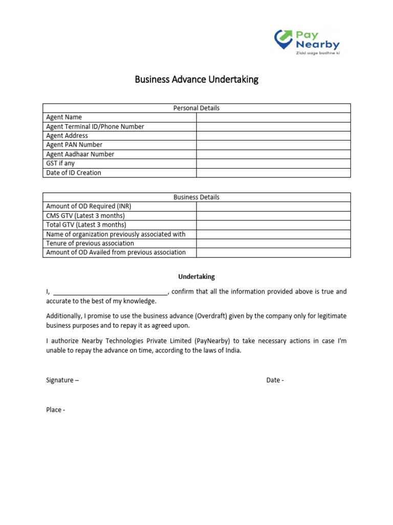 Agent Self Declaration | PDF