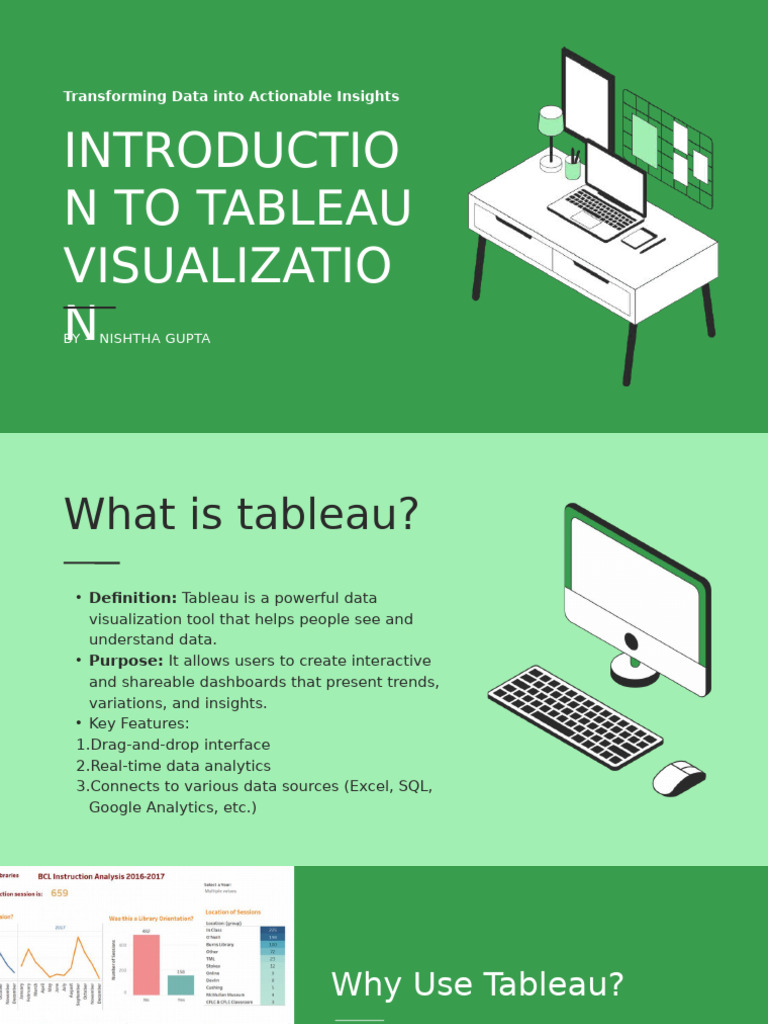 Introduction To Tableau Visualization Nishtha | PDF | Information Technology Management ...