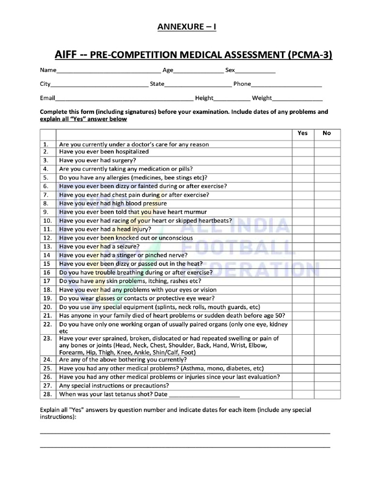 Pcma Form | PDF