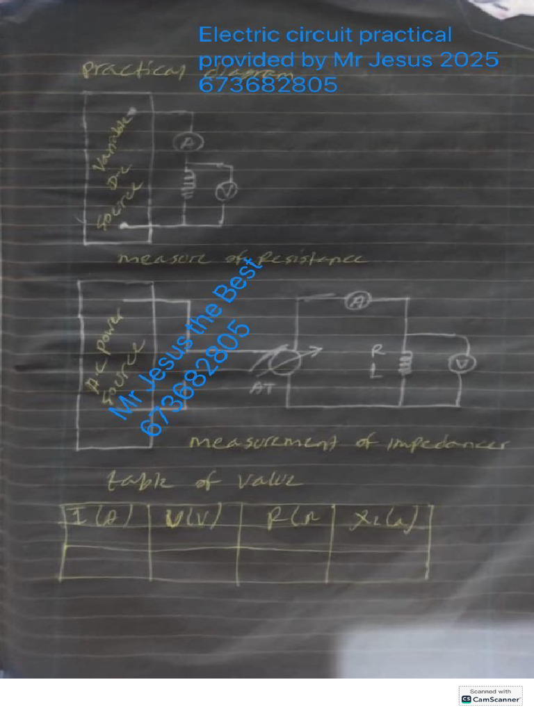 Electric Circuit Practical 2025 by MR JE | PDF