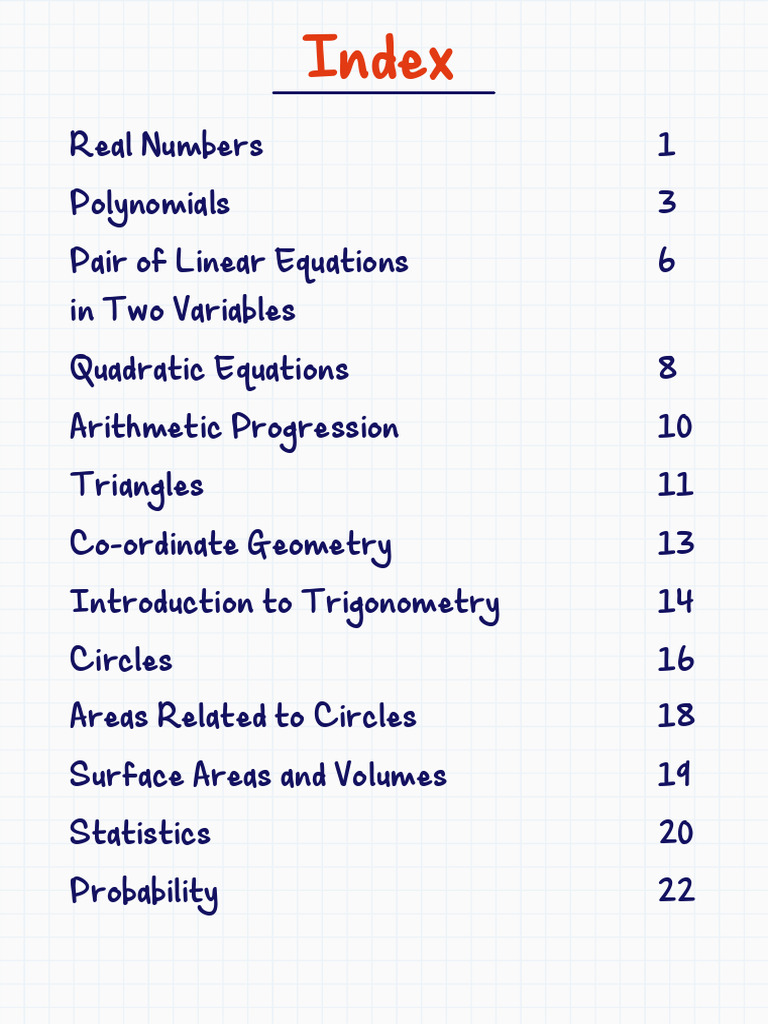 Class 10 Maths Formula Sheet | PDF | Numbers | Factorization