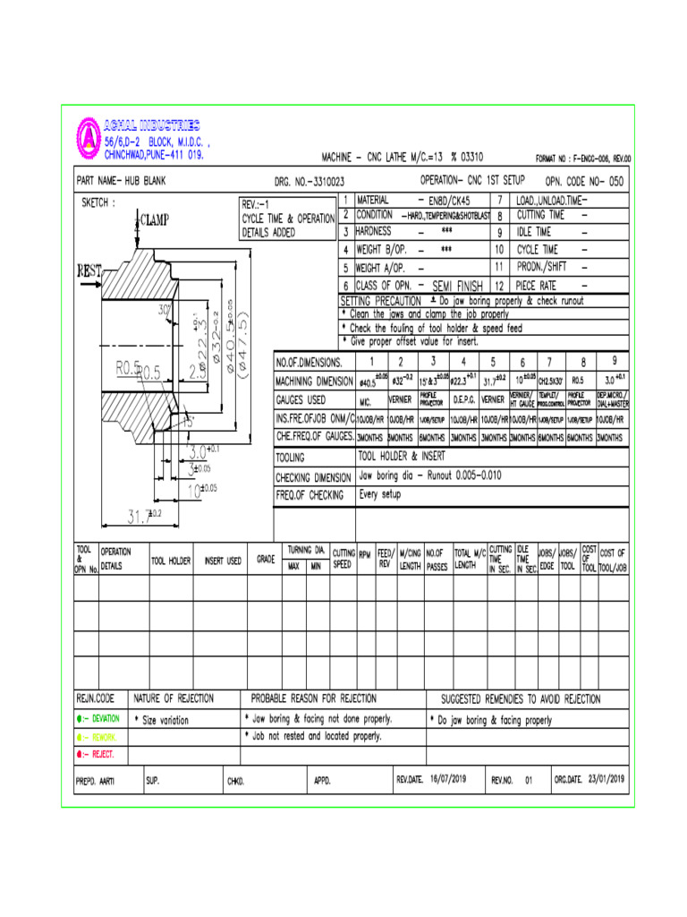 Hub Blank-Cnc 1 ST | PDF