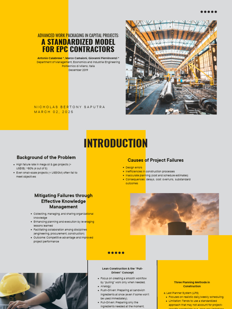 2 - Advanced Work Packaging in Capital Projects A Standardized Model ...