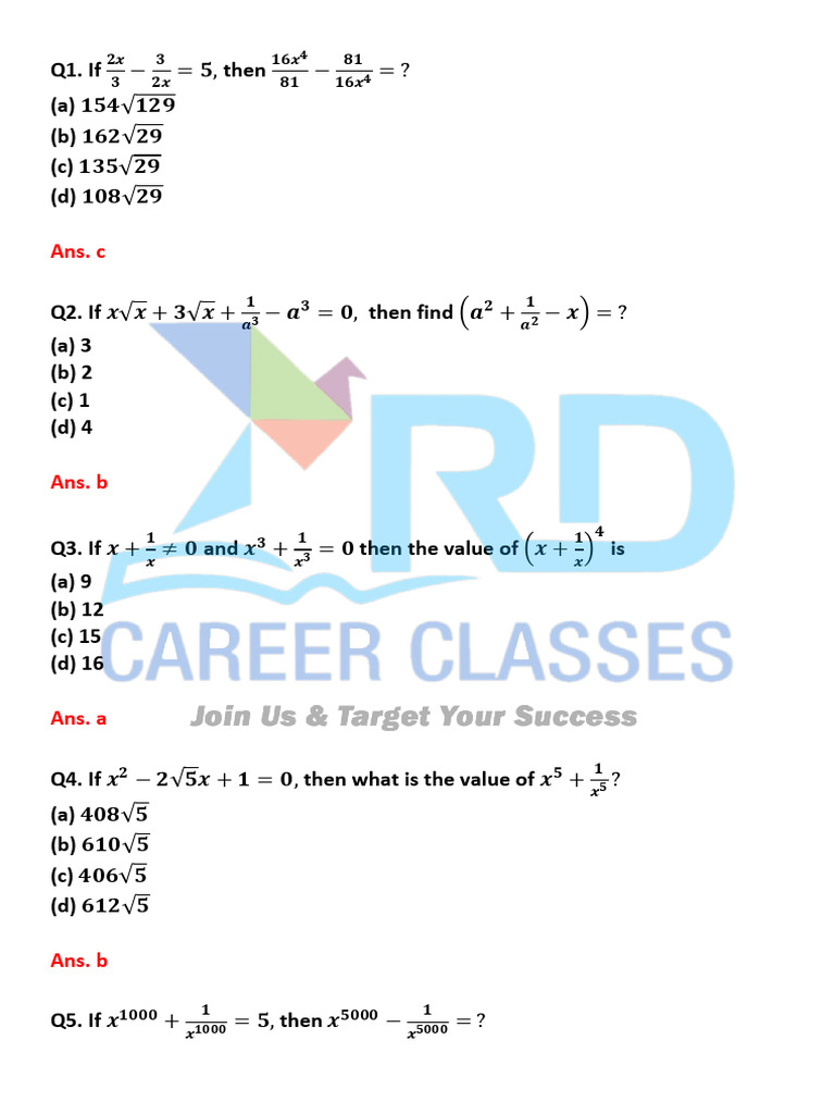 Algebra - 6th Sheetcour791116718491raiydocr122778838294x7jo | PDF